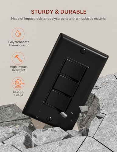 Snapklik.com : AIDA Single Pole Triple Paddle Rocker Decorator Light ...