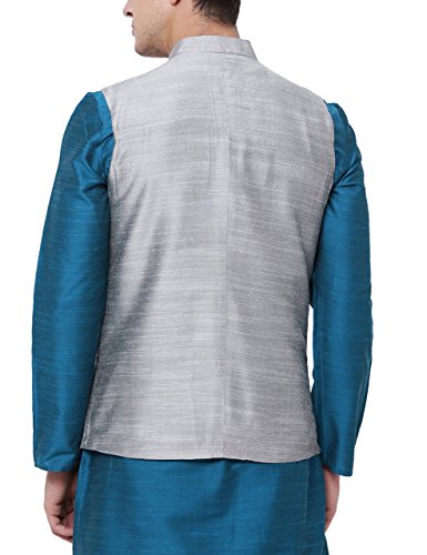 Buy Svanik Grey Rayon Blend Solid Waistcoat at Amazon.in
