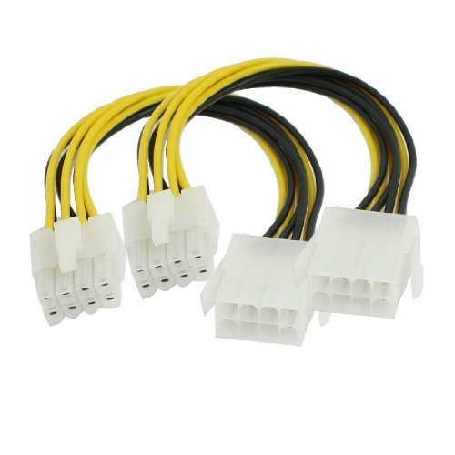 2 Pcs PC Computer Male to Female 8 Pin ATX Cable Connector : Amazon.in ...