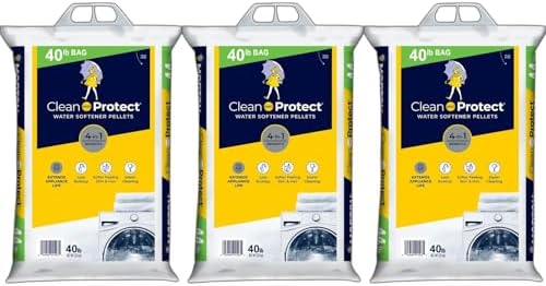 (3 Pack) - 40lb bags, Clean and Protect Water Softener Salt. Extends ...