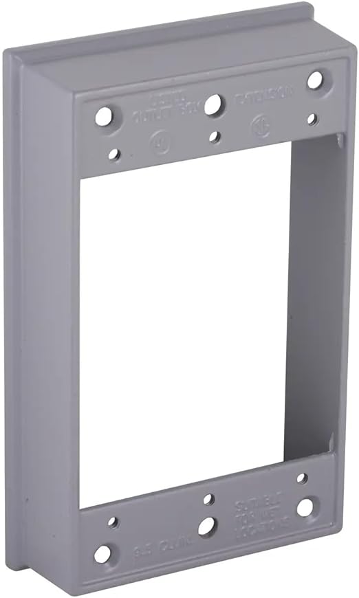 Hubbell-Raco 5406-0 Weatherproof Extension Box, 1 Gang, 18.3 Cu-in X 4 ...