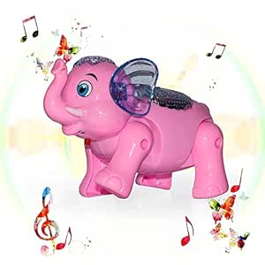 Buy Little Crafts Battery Operated Walking Elephant Funny Toy with ...