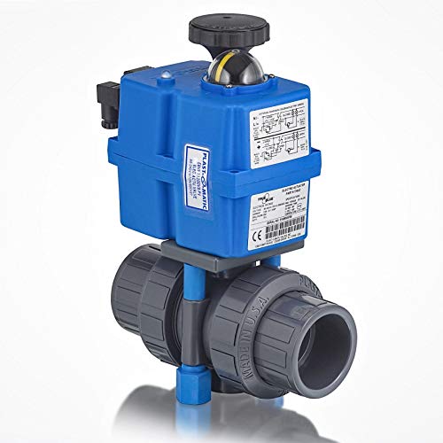 Plast-O-Matic EBVF1-1-200EPT-CP CPVC Electronic Actuated Ball Valve, 2 ...