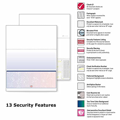 Snapklik.com : 8-1/2 X 11 Premier Blue/Red Prismatic Laser Check ...