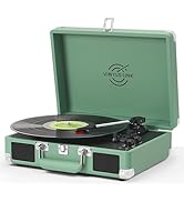 Amazon.com: VinylsLink Record Player Bluetooth with Bulit-in Speaker ...