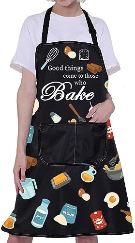 Funny Aprons for Women Men Adjustable Kitchen Aprons with 2 Pockets for ...