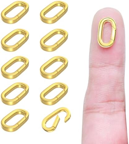 Amazon.com: UNICRAFTALE 8pcs Golden Spring Clasps Stainless Steel ...
