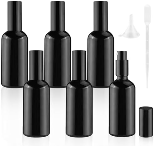 Amazon.com: BOSMIOW 5 Pieces 60ml/2oz Empty Green Glass Lotion Pump ...