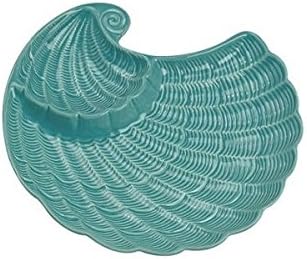 Amazon.com | Nautical Ocean Beach Turquoise Blue Shell Shaped Chip ...