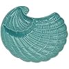 Amazon.com | Nautical Ocean Beach Turquoise Blue Shell Shaped Chip ...