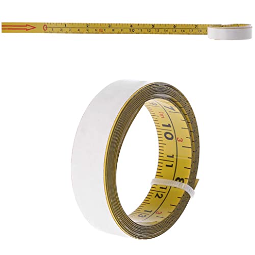 Inch & Metric Self Adhesive Tape Measure Steel Miter Saw Scale Miter ...