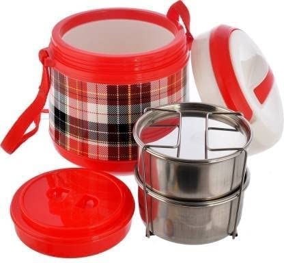 Buy Rajasthan Super MART Stainless Steel Lunch Box Leak Proof 2 ...