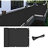 Amazon.com : Patio Balcony Privacy Screen Black, 2.5' x 50' Screen Mesh ...