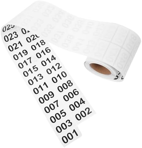 47x20mm, Black on Silver Labels, Consecutively Numbered 1 to 100 ...