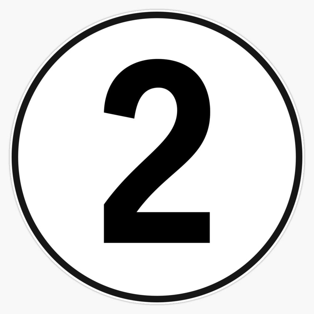 Amazon.com: MAGNET 2. 2nd. Two. Second. Number Two. Number 2. Racing ...