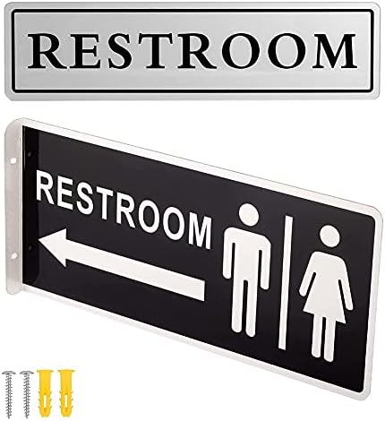 Amazon.com : Kichwit Restroom Sign with Magnets on The Back, 8.7 x 2.3 ...
