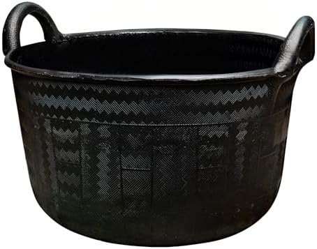 Amazon.com : Large Bucket with Handles - 30L/8-Gal Natural Rubber ...