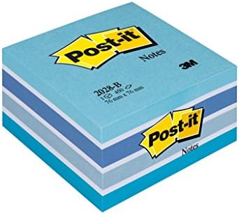 Post-It Notes, 2028B 76 x 76 mm - Pastel Blue, 1 Cube (450 Sheets ...