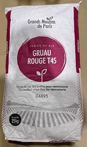 25 KG MOUL-BIE GRUAU ROUGE T45 FRENCH FLOUR : Amazon.co.uk: Grocery
