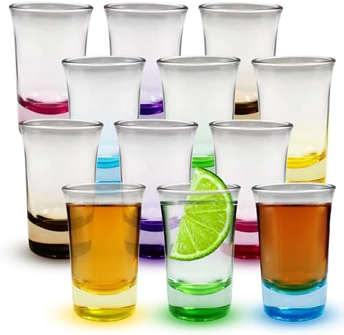 volila Verres à Shot Coloré - 50 ml Verre Shooter Lot de 12 - Verre ...