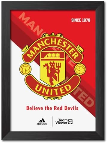 TenorArts Manchester United Club Logo Poster Frame With Black Wooden ...