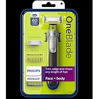 philips norelco oneblade face + body hybrid electric trimmer and shaver ...
