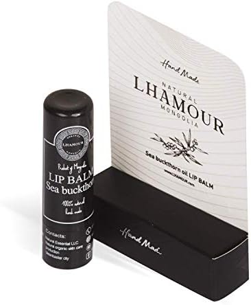 Amazon.com : Lhamour Natural Sea Buckthorn and Tallow Lip Balm for Dry ...