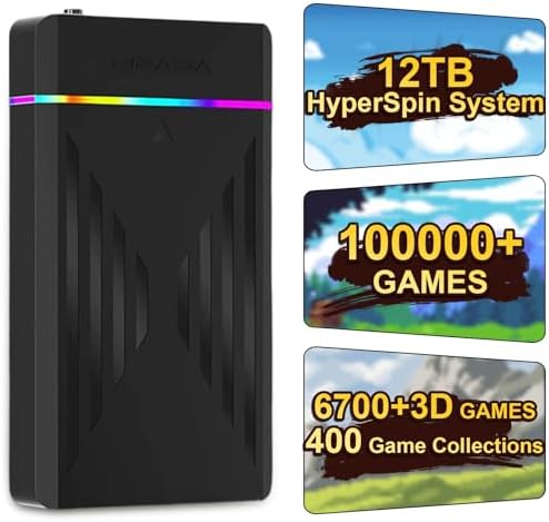 Amazon.com: 12TB Retro Game Hard Drive with 100000+ Classic Games,Retro ...