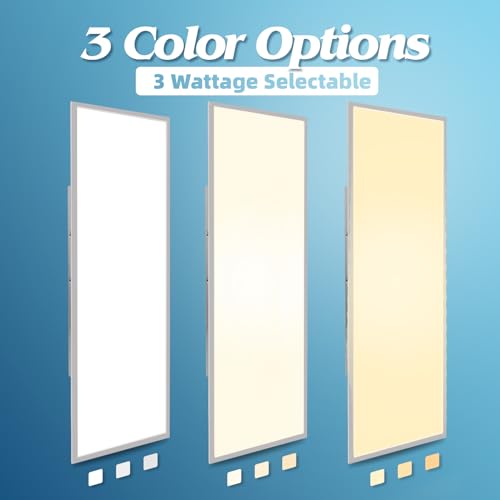 Art3d 1 Pack 1x4 FT LED Flat Panel Light, 3CCT Selectable Color ...