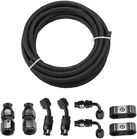 Amazon.com: X AUTOHAUX Universal 4AN Fuel Line Kit 10FT Nylon Braided ...