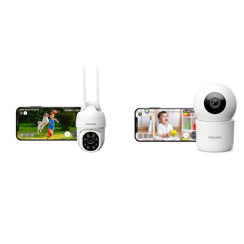 PHILIPS Weatherproof WiFi CCTV Camera for Outdoor & Home | IP65 ...