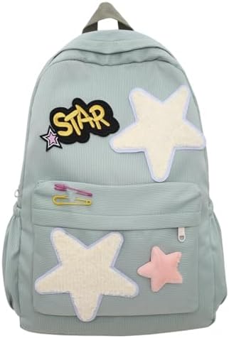2025 Preppy Backpack Trendy Y2K Stars Backpack Cute Aesthetic College ...