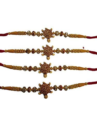 AP RAKHI WALE Om Rakhi for Brother and Bhai Pack of 5 : Amazon.in ...