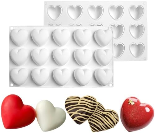 Amazon.com: Silicone Heart Chocolate Mold, Candy Molds for Party ...