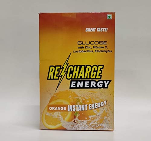 Recharge Energy Drink Glucose Powder Orange Flavour 500 g : Amazon.in ...