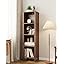 Amazon.co.jp: Masupu 5-Tier Oak Corner Bookshelf (W x D x H): 15.7 x 15 ...