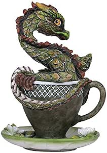 Pacific Giftware Flower Dragon in The Green Tea Cup : Amazon.co.uk ...
