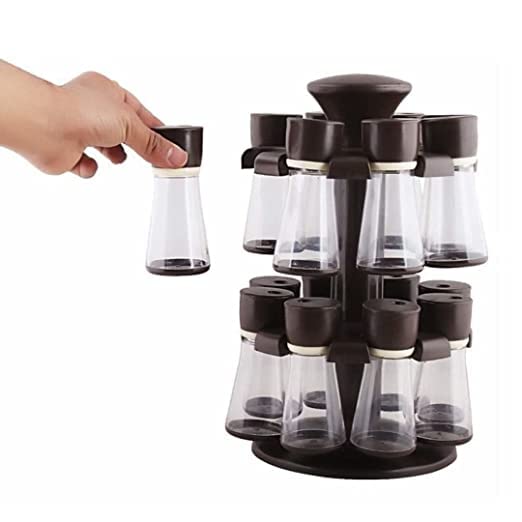 Firewave 16 Pcs Spice Rack Stand | Plastic Spice Rack Masala Organiser ...