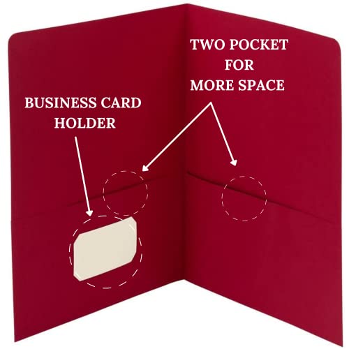 Snapklik.com : Red Pocket Folders, 2 Pocket Presentation Folders ...
