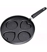 Amazon.com: QNCIGER 9.7 "4-Hole Frying Pan Nonstick, Heart-Shaped ...