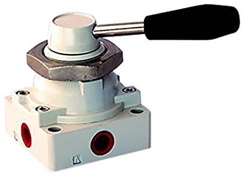 4 Way 2 Position Hand Operated Lever Pneumatic Air Valve 1/2" NPT ...