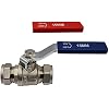 Pipestation 15mm Isolation Valve, 1 Pack with Red & Blue Handle - Lever ...