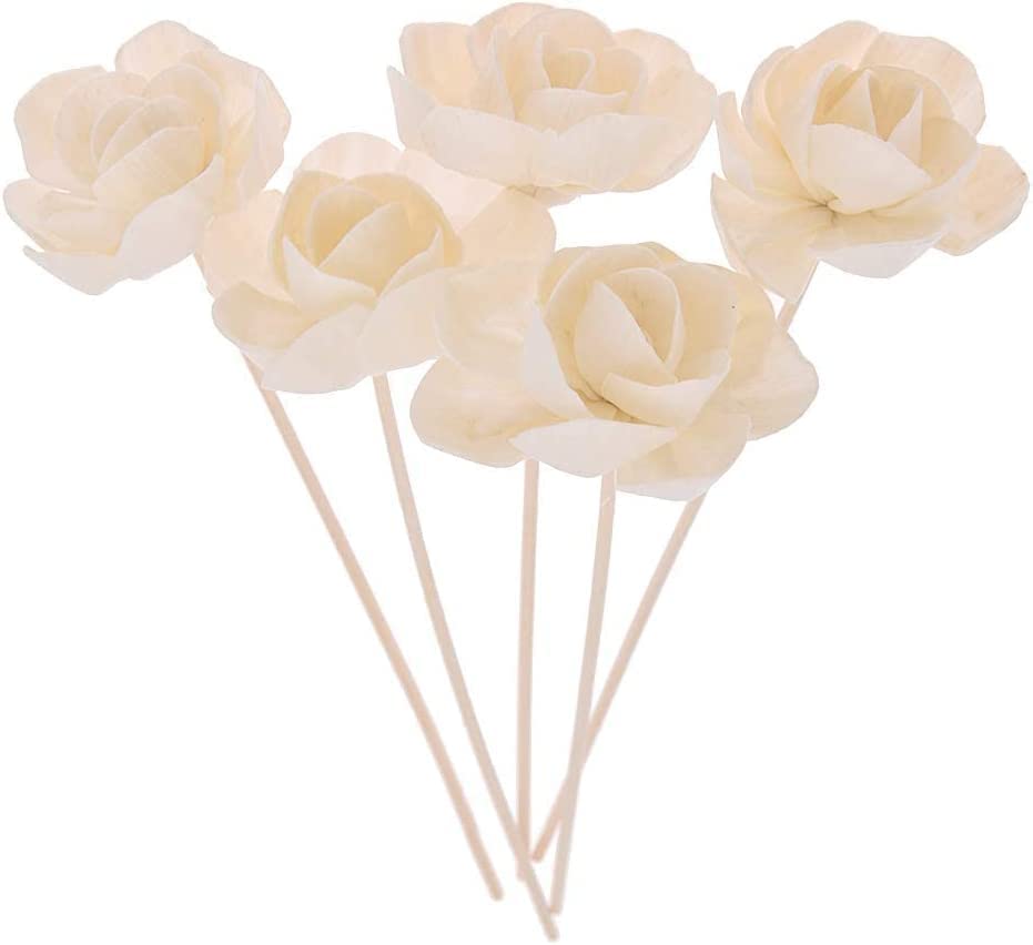 Amazon.com: Yimisya 5Pcs Diffuser Sticks Chinese Rose Flower Rattan ...