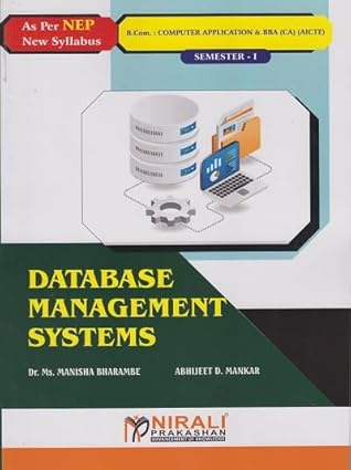 Buy DATABASE MANAGEMENT SYSTEMS | For BBA (CA) AICTE Semester 1 ...