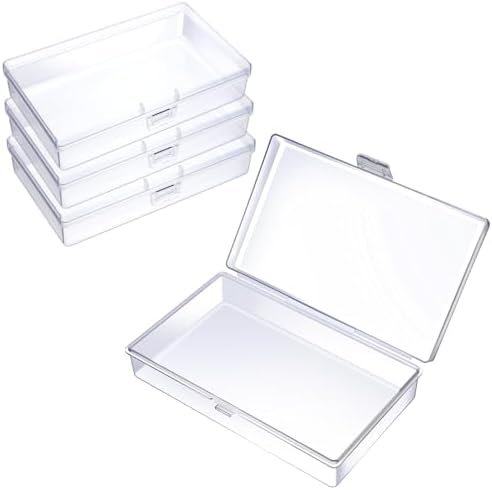 5.3 X 3.1 Inch 4 Pack Mini Plastic Storage Containers Box with Lid ...