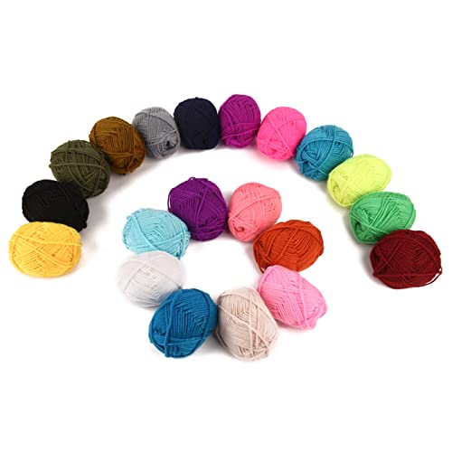 ewtshop Jumbo set crochet yarn in 20 great colours; 20 x 25 g; total ...