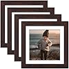 Amazon.com - KINLINK 5x5 Picture Frame Brown Set of 4, Wooden Square ...
