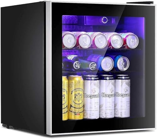 HCK Mini Beverage Refrigerator, 98L Mini Fridge With Cyberpunk Modern ...