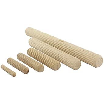 Amazon.com: Jowe Wooden Dowels 10 mm - Length 60 mm, Corrugated Dowels ...