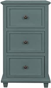 Amazon.com: 3 Drawer Side Table In Modern Style-30 Inches Tall and 13 ...